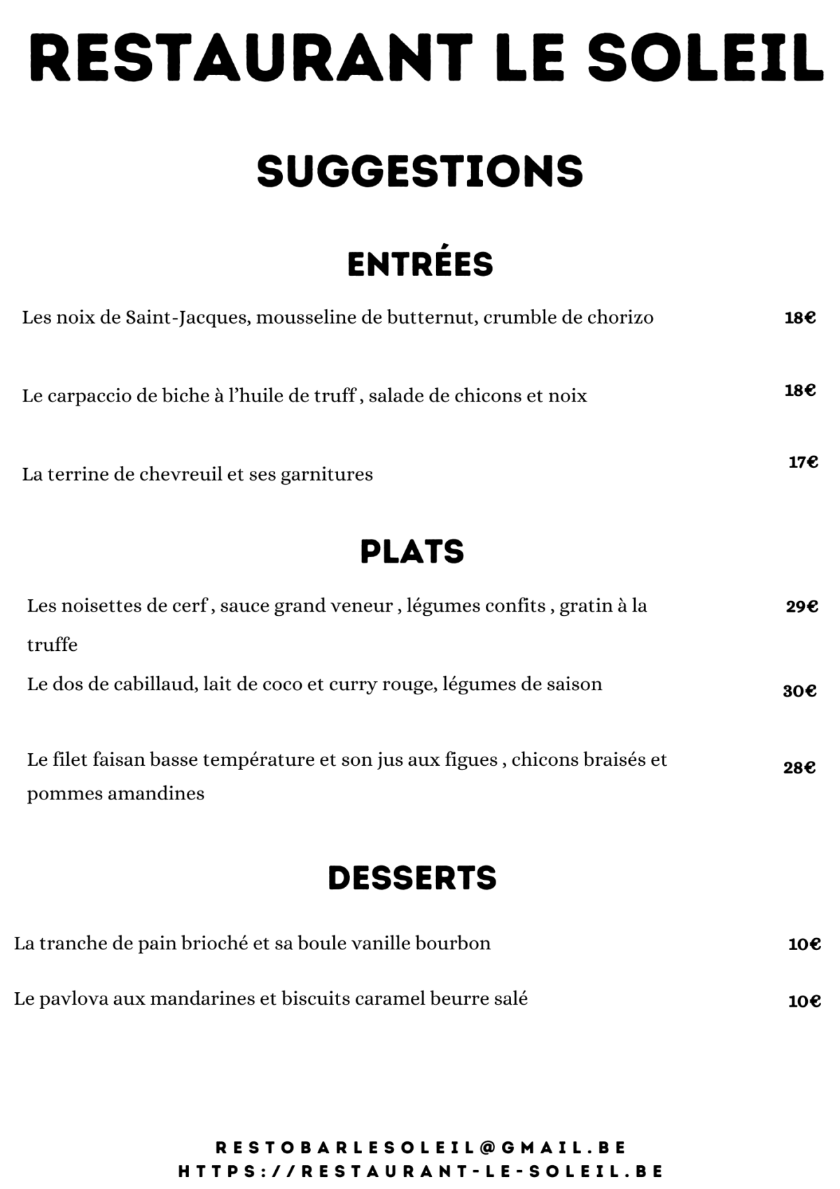 Restaurant Le Soleil - Restaurant / Bar - Walhain